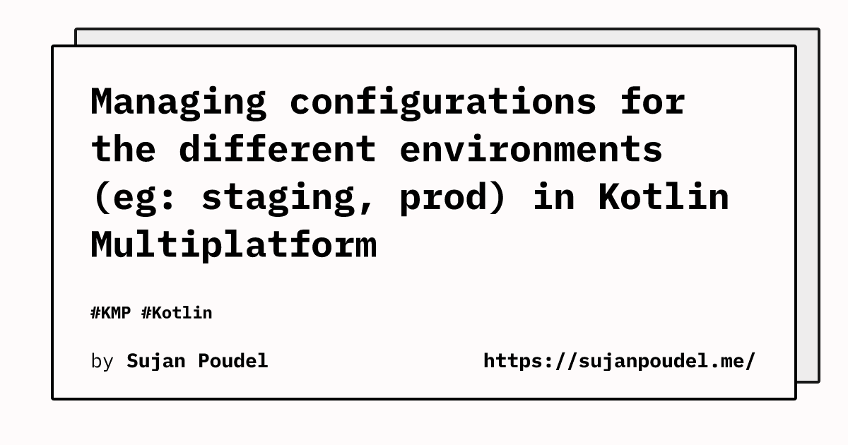 Managing configurations for the different environments (eg: staging ... Managing configurations for the different environments (eg: staging ...